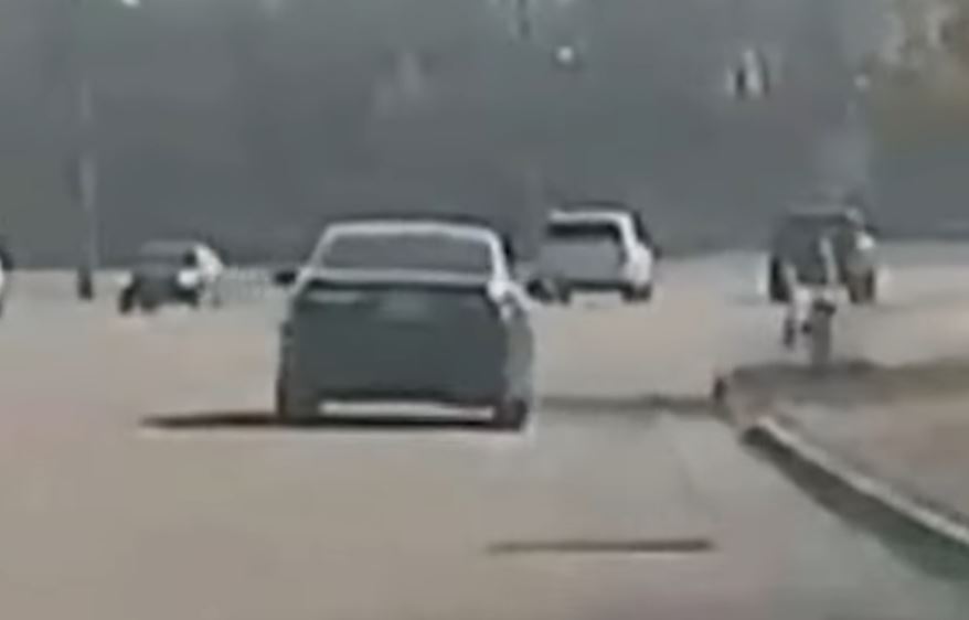 Deer flies across 6-lane highway and leaps over a car in heart-racing video