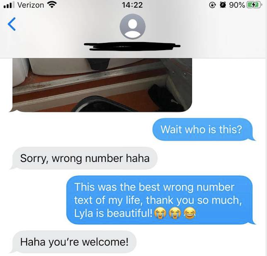Woman gets wrong number text from stranger that turns out to be exactly ...