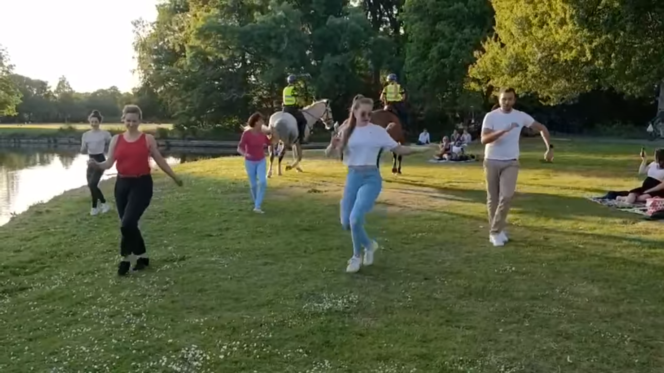 Police Horses Crash A Salsa Class In Hilarious Video