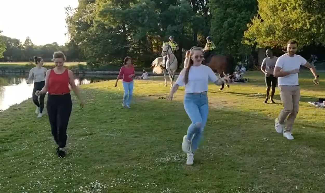 Police Horses Crash A Salsa Class In Hilarious Video