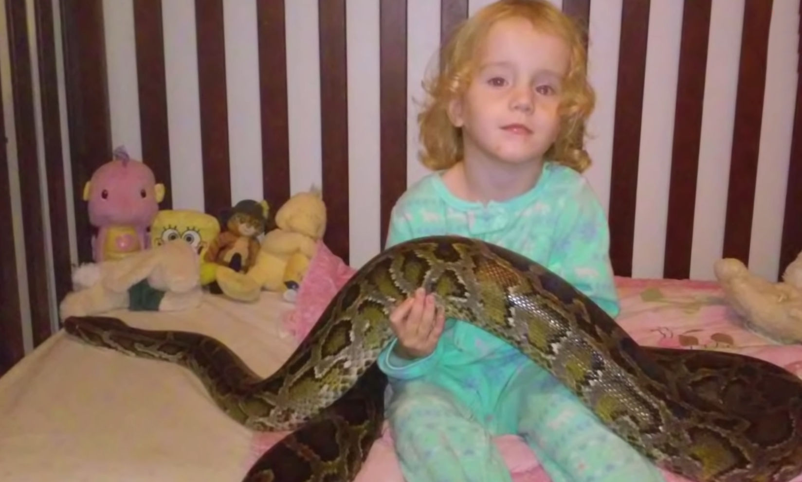 Dad defends decision to let his 13-foot pet python wrap itself around ...