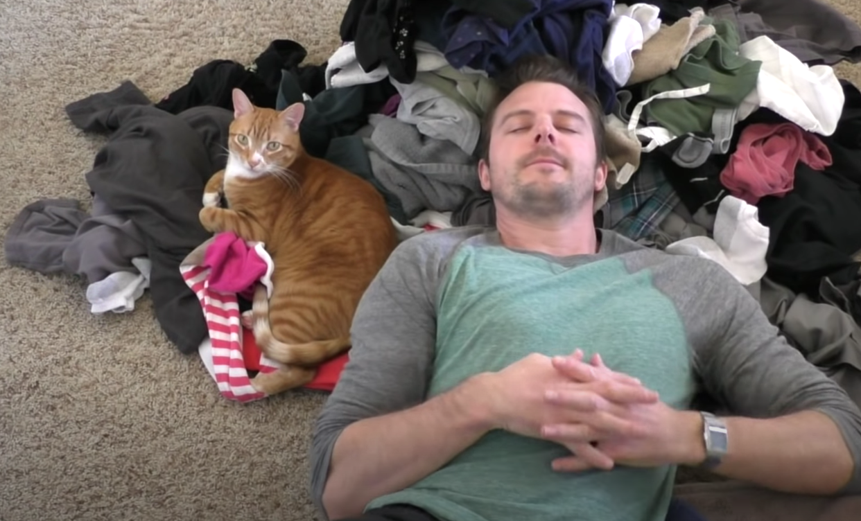 Man shows what it’s truly like to live with cats in hilarious video