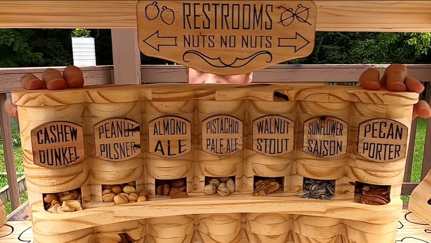 Man builds an outdoor 'bar' that dispenses cashews and pecans for his ...